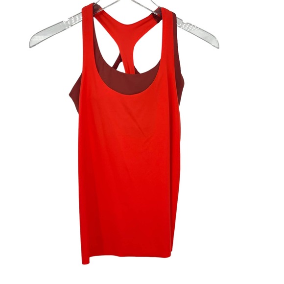 Athleta | Tops | Athleta Sports Bra Tank Combo Womens Xsmall Red Maroon ...